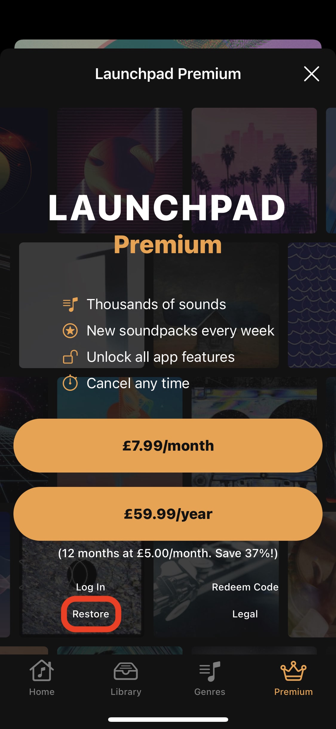 Access Launchpad Premium subscriptions on other iOS devices – Ampify